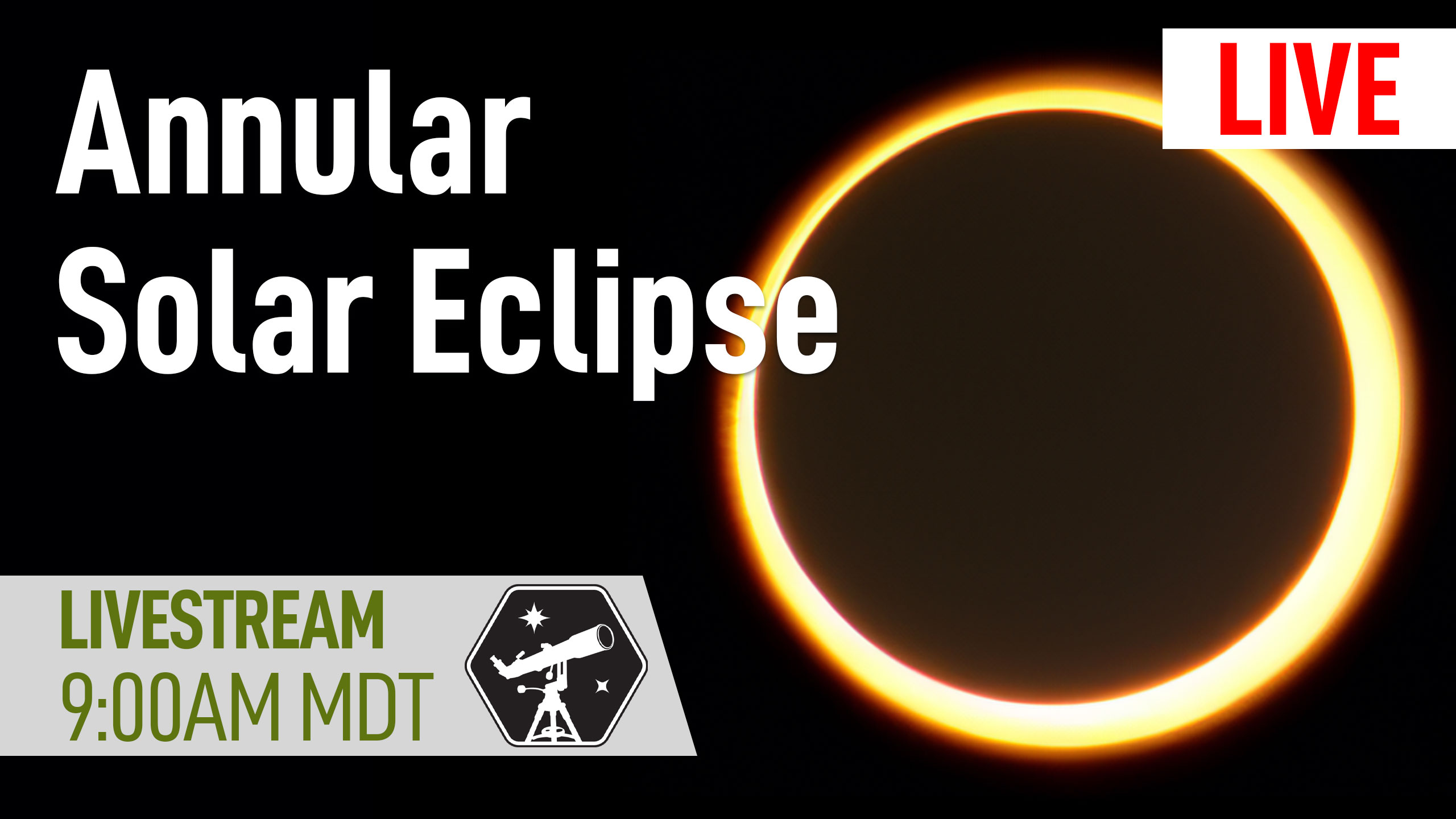 Live Views of Annular Solar Eclipse | October 14, 2023 | HPS