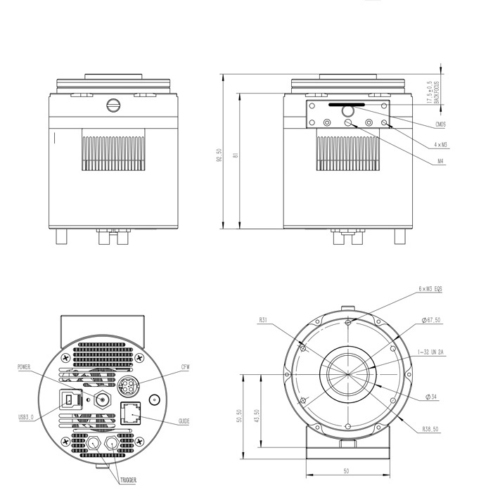 QHY QHY9701 Cooled Mono Scientific CMOS Camera